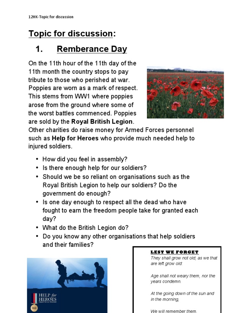 Remberance Day | PDF