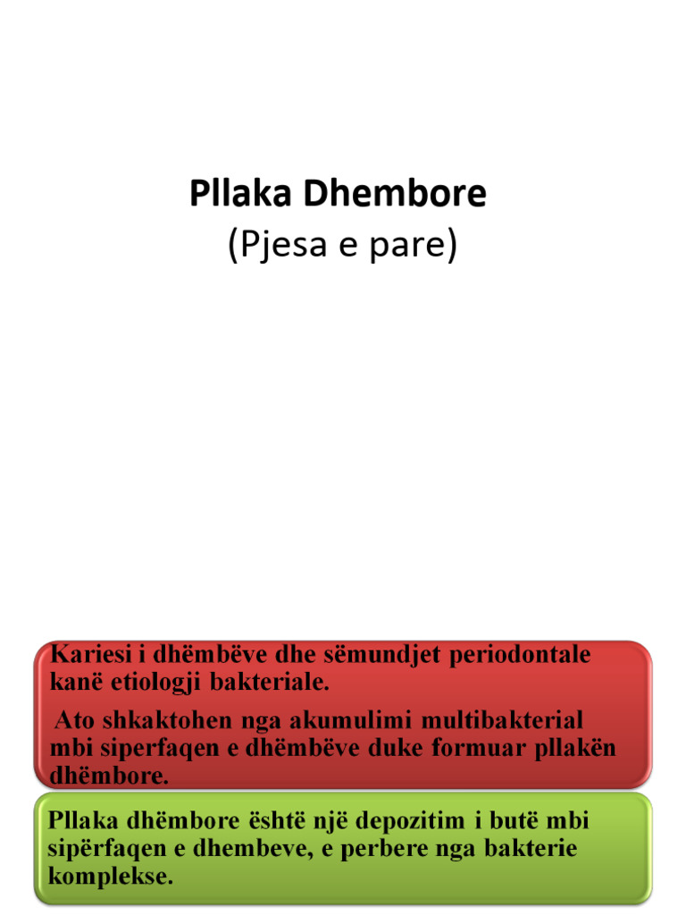 Pllaka Dhembore - Pjesa e Pare P1 | PDF