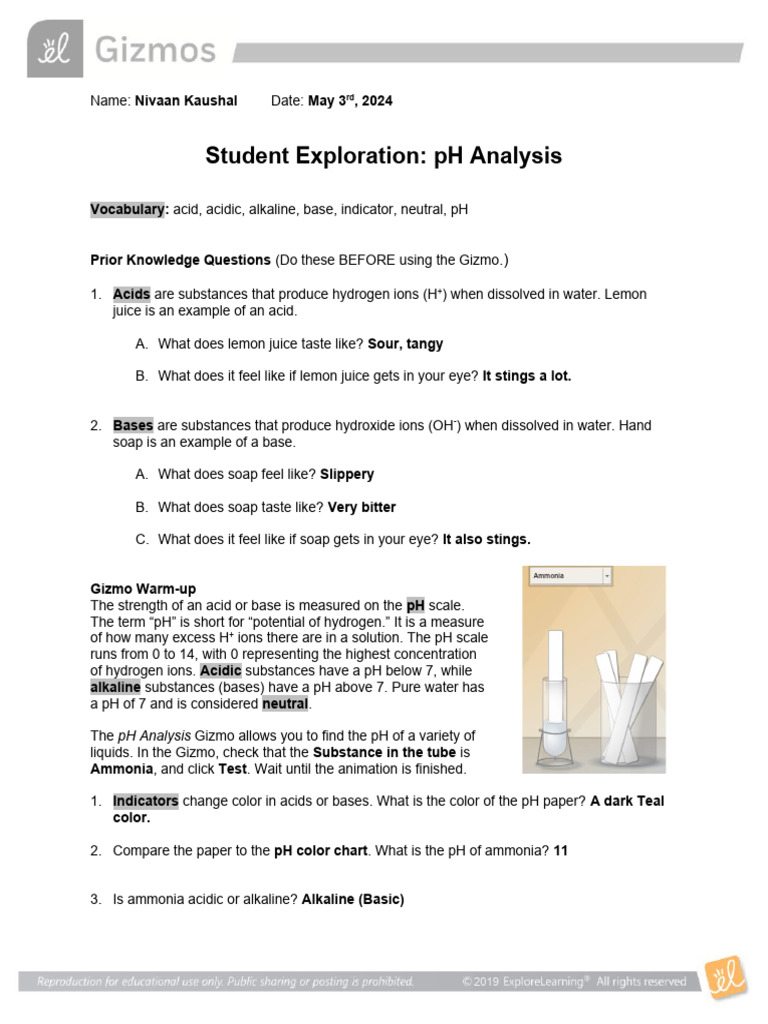 Ph Analysis Pdf Ph Acid
