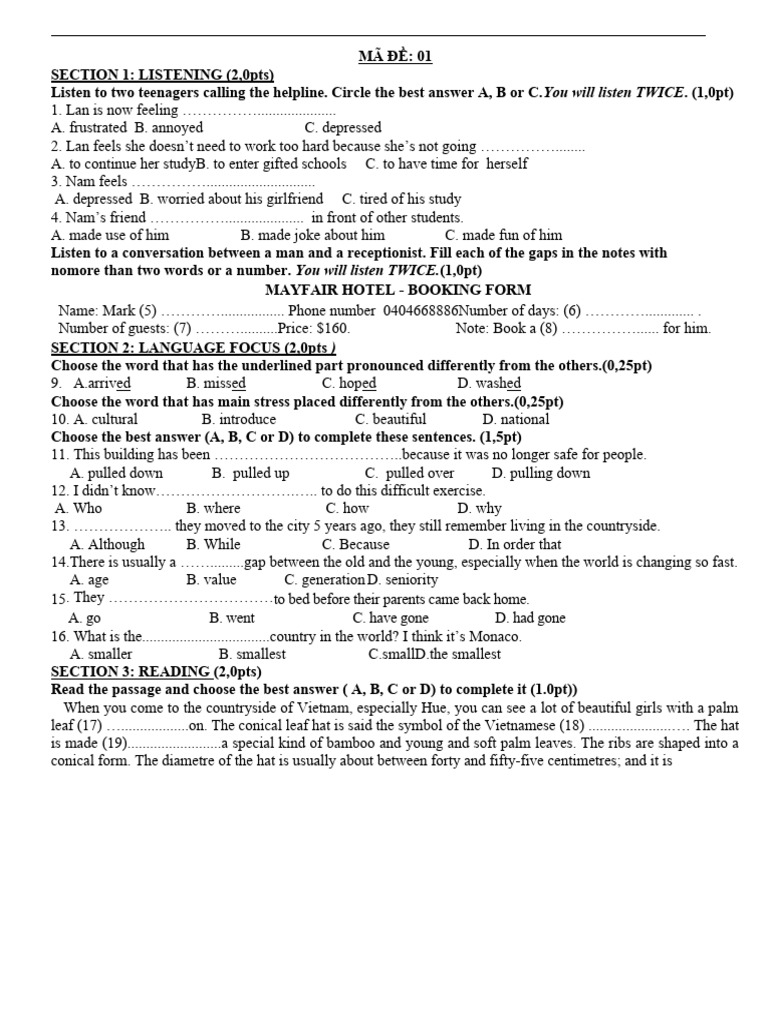 Tieng Anh 9 - Hki 23-24 - NHN | PDF