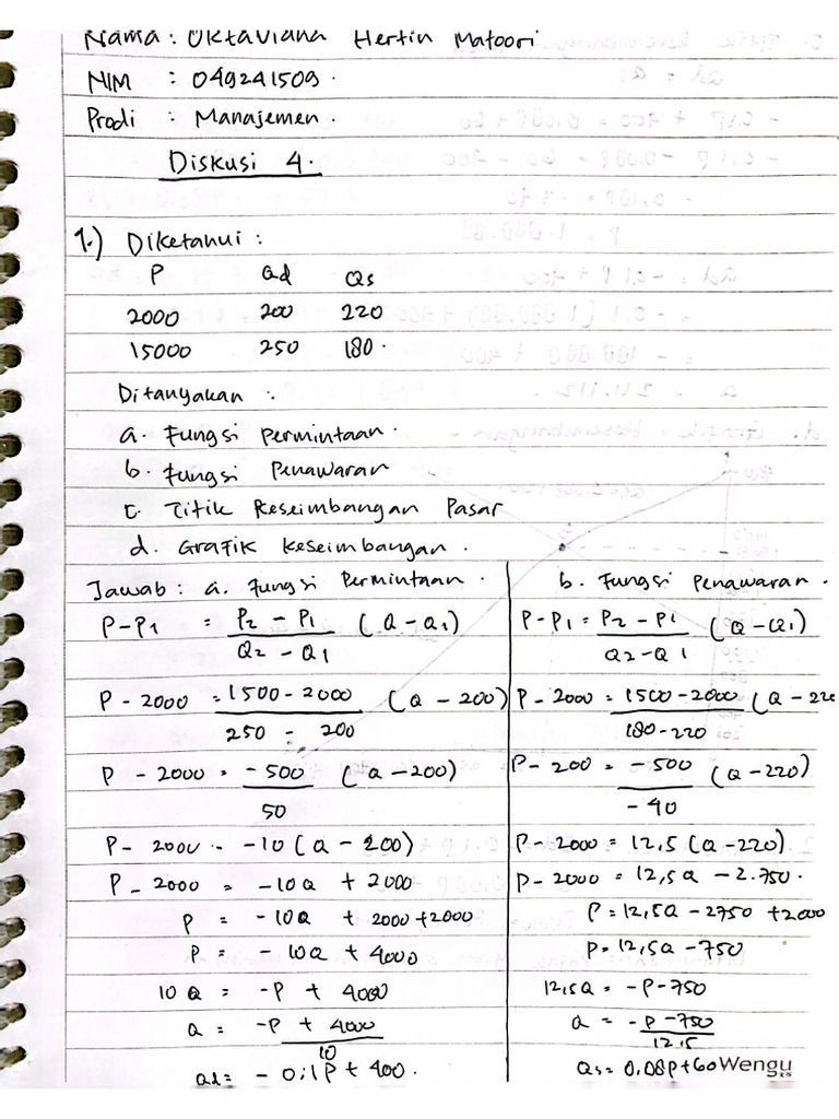 Diskusi 4 MTK Ekonomi | PDF