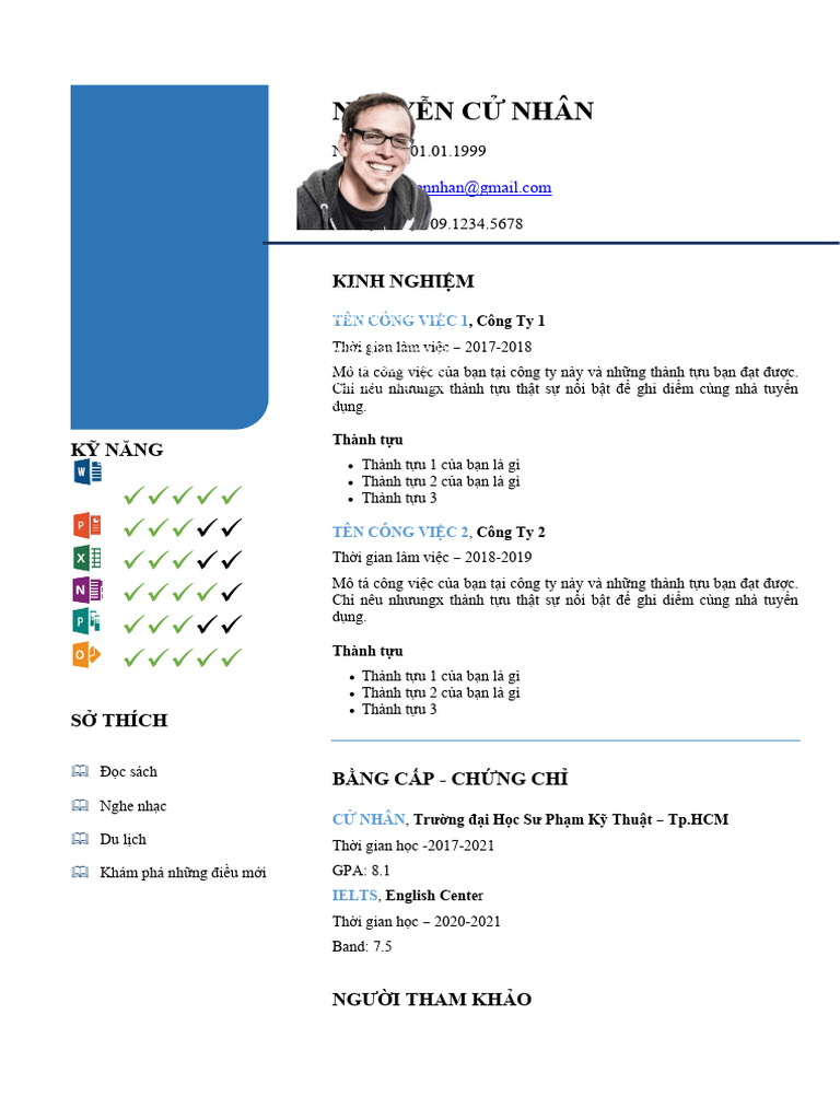 Bai Tap W7 - Format CV | PDF