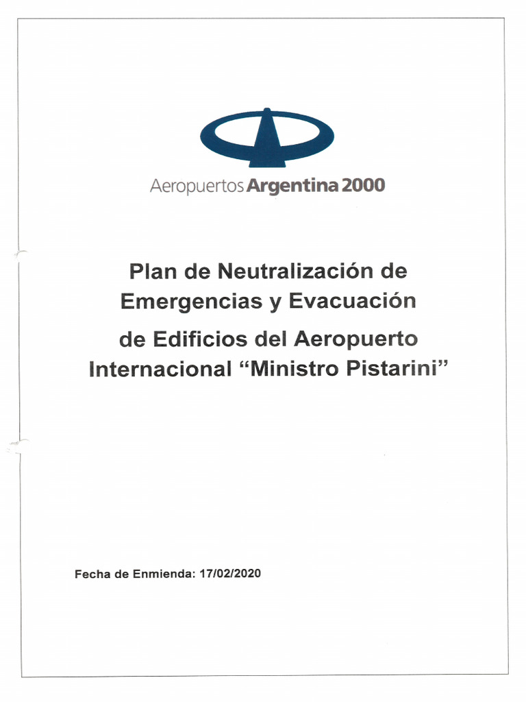 Plan Evac Eze 2020 | PDF
