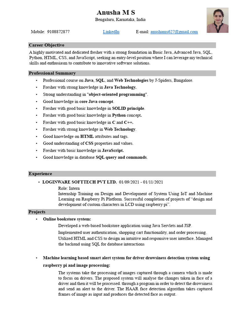 Naukri AnushaMS (0y 0m) | PDF | Java (Programming Language) | Web ... Naukri AnushaMS (0y 0m) | PDF | Java (Programming Language) | Web ...