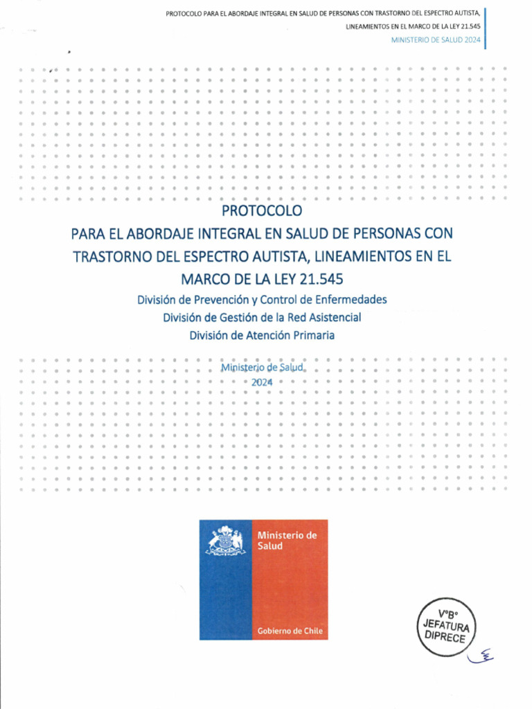 Protocolo Abordaje TEA 2024. Ministerio de Salud de Chile | PDF