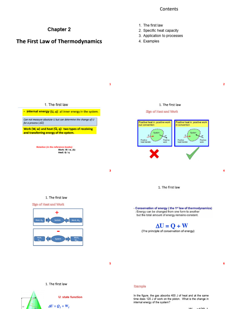 Chapter 2-First Law of TMD-P0 | PDF | Gases | Physical Quantities