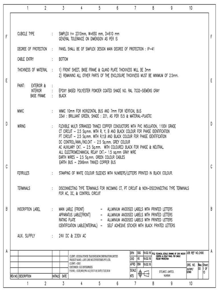 33kv CRP Feeder Ipds | PDF
