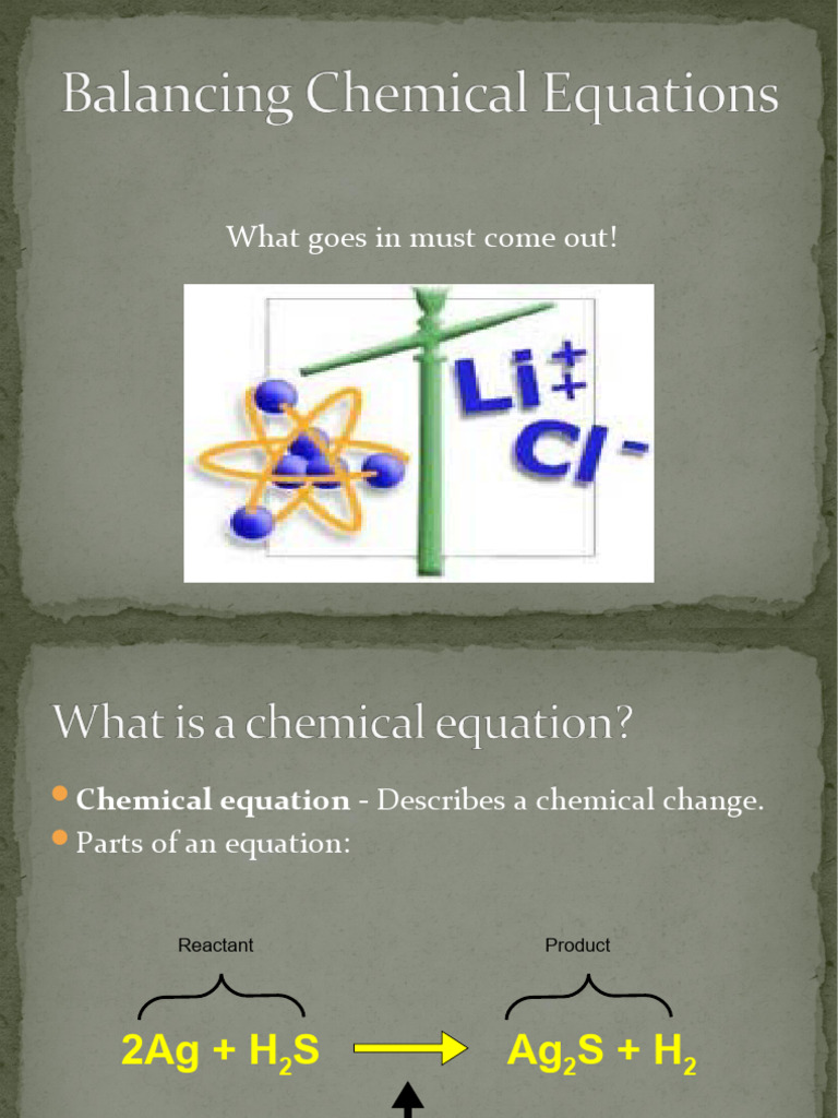 Chemistry Equation Basics | PDF | Chemical Reactions | Chemistry