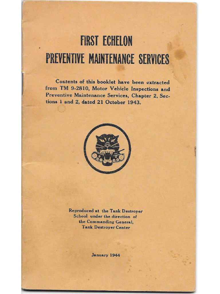 Preventative Maintenence Manual Ch. 2 - 2 | PDF