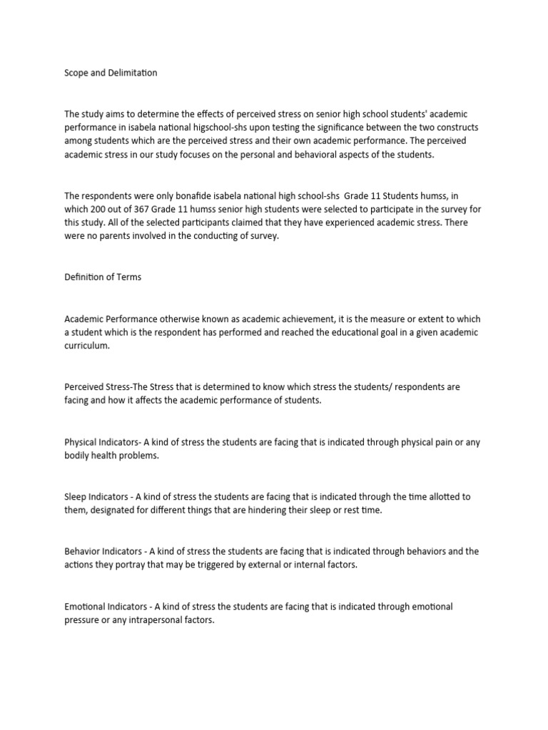 Research Paper Chapter 1 | PDF | Stress (Biology) | Behavioural Sciences