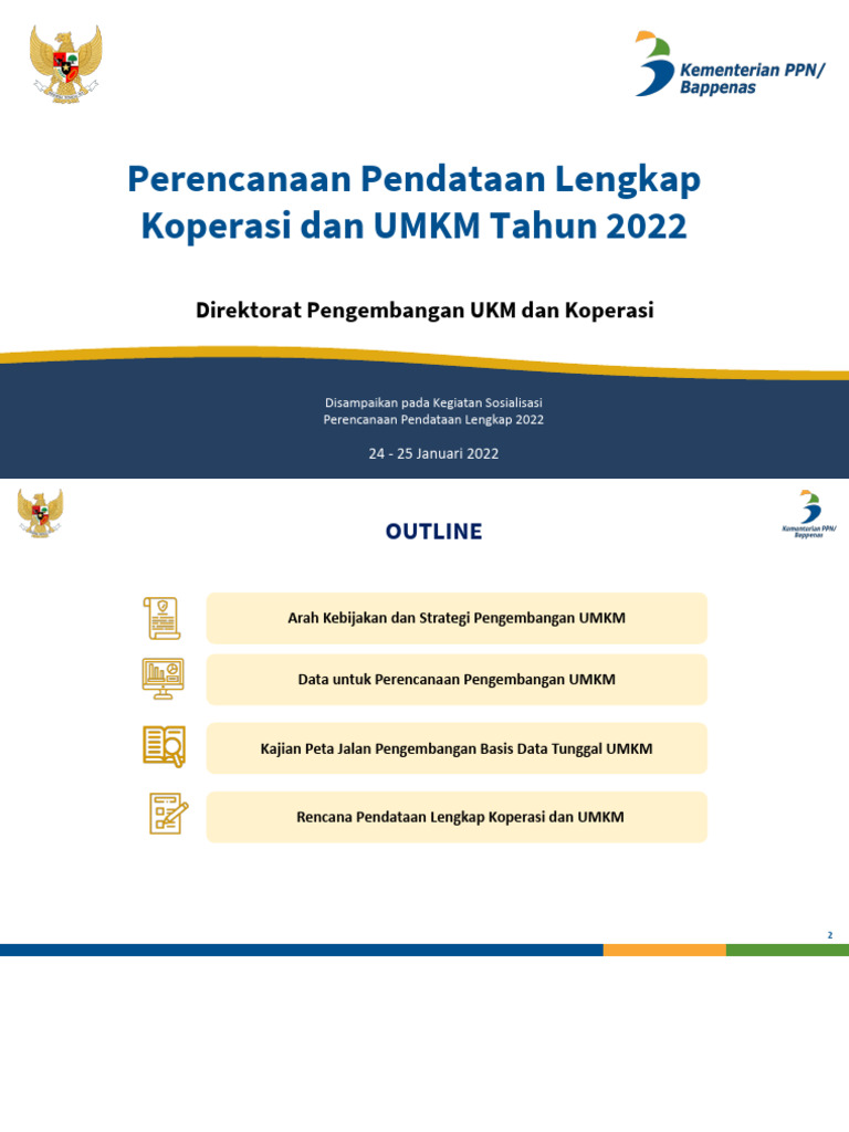 Perencanaan Data UMKM 2022 | PDF