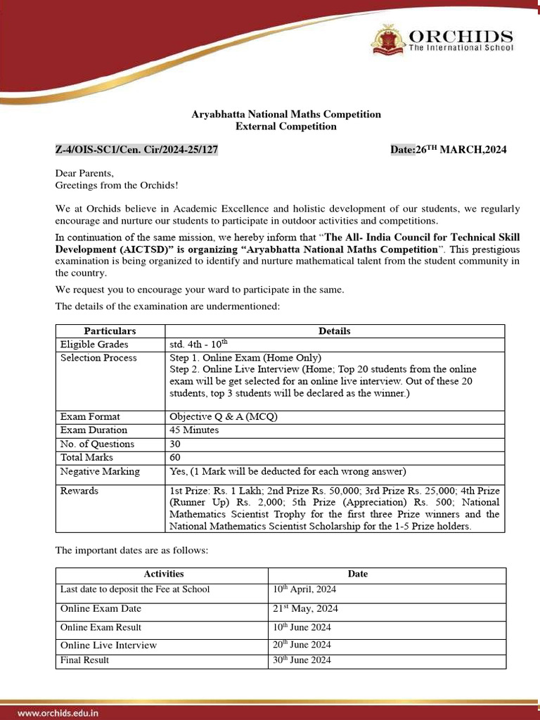 Aryabhatt Circular | PDF | Career & Growth