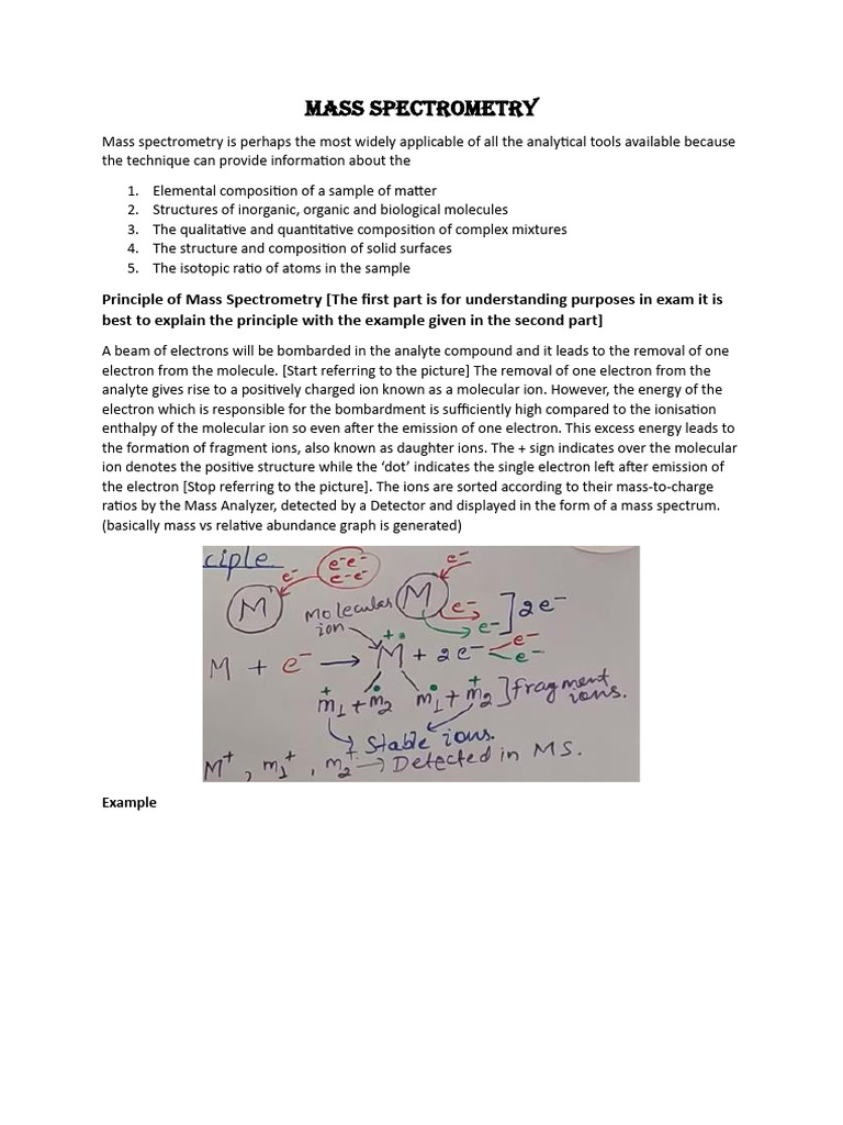 Mass Spectrometry Fundamentals | PDF | Mass Spectrometry | Nuclear ...
