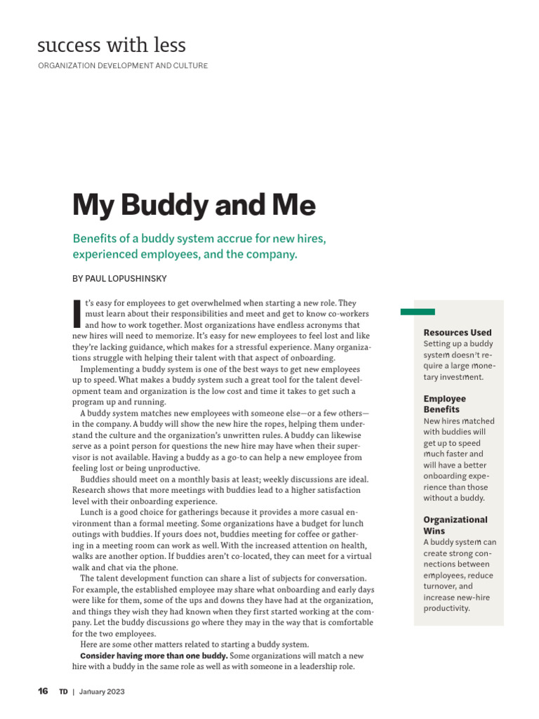 My buddy and me | PDF | Organizational Behavior | Social Psychology