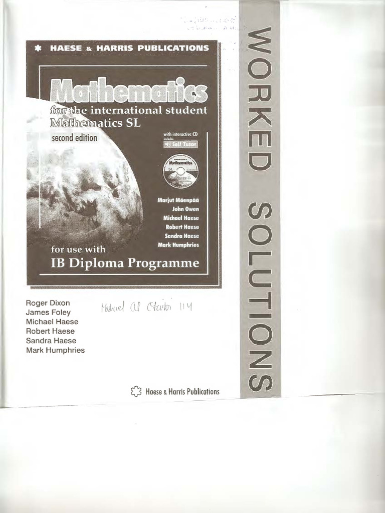 Math SL Worked Solutions | Download Free PDF | Probability Distribution | Function (Mathematics)