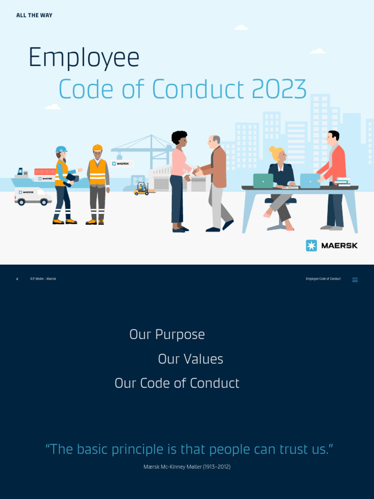 Maersk Employee Code of Conduct 2023 | PDF | Bribery | Labour Law