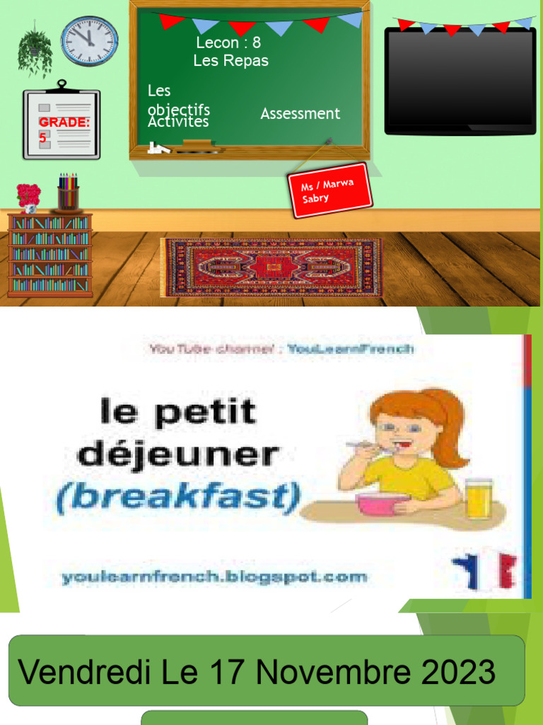 Les Repas Verbes (Manger - Boire Et (Tir) | PDF