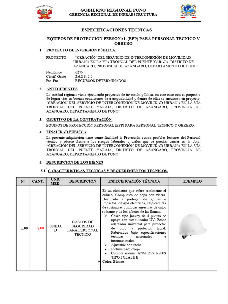 Ee Tt. Epp Personal Obrero y Tecnicorev1 | PDF | Guante