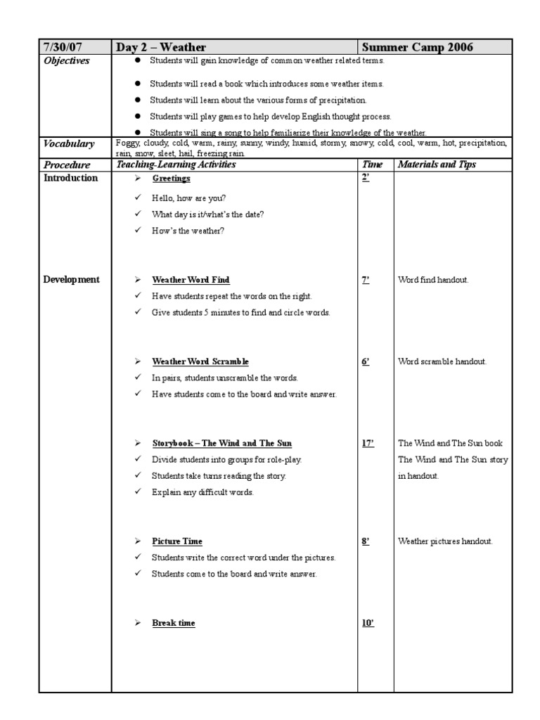 Lesson Plan - Day 2 | PDF
