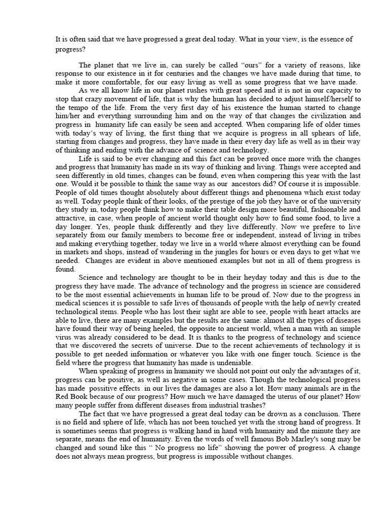 Progress | PDF | Science