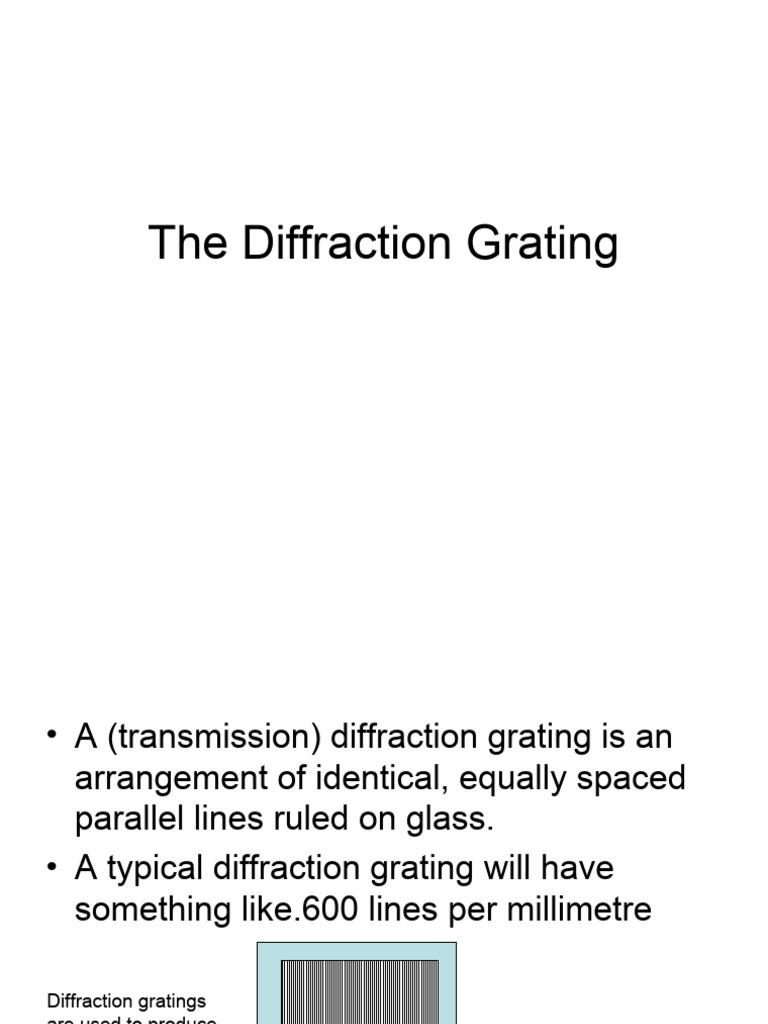 The Diffraction Grating | PDF | Diffraction | Wavelength