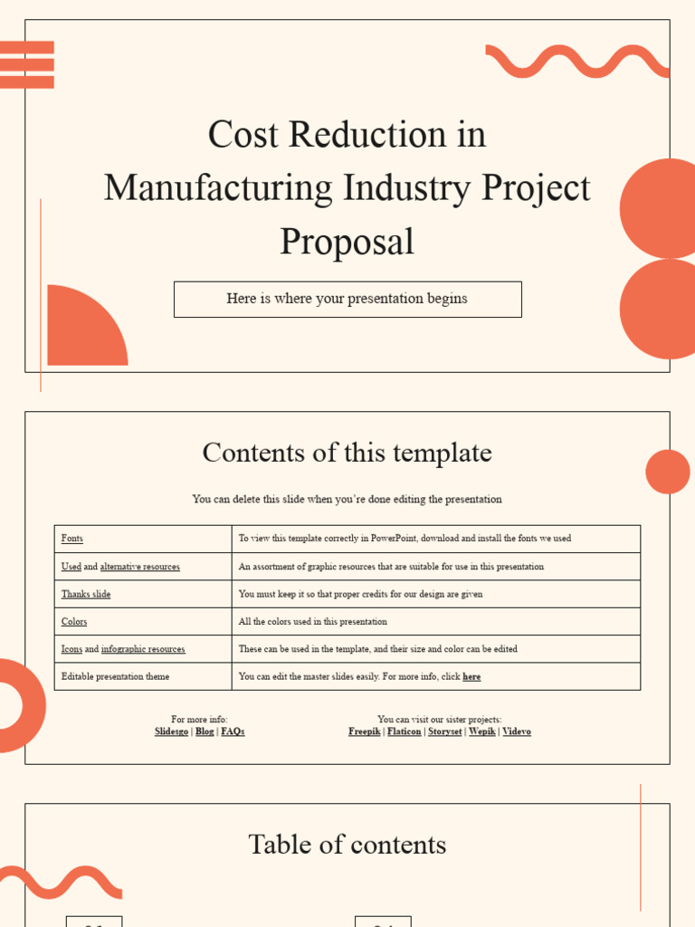 Cost Reduction Project Proposal Guide | PDF | Expense | Customer ...