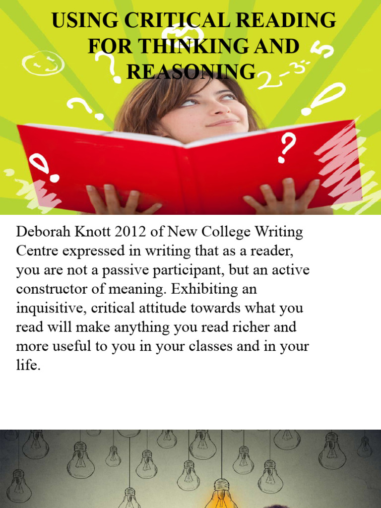 g4 Rws Critical Reading | PDF | Reason | Argument