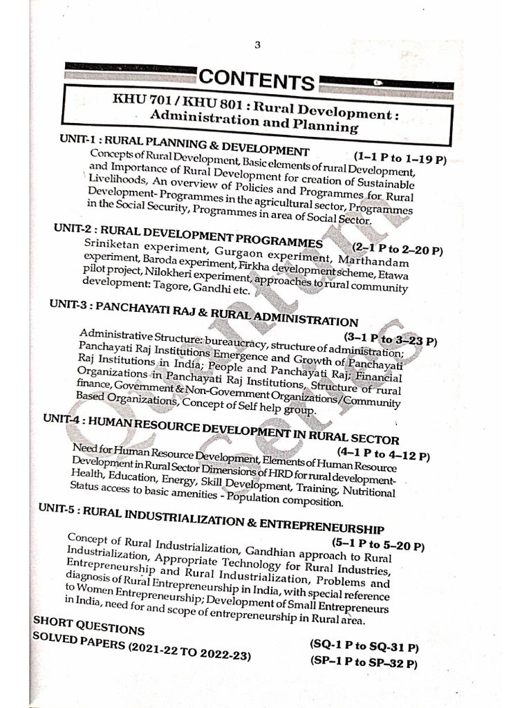 Rural Development Quantum | PDF