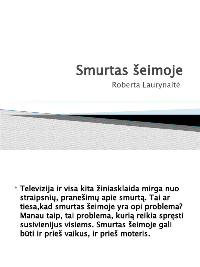 Smurtas Seimoje Skaidres Mokslobaze - LT | PDF