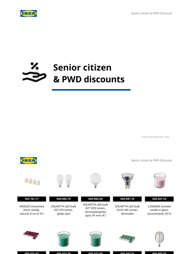 SC PWD Discount | PDF | Candle | Fires