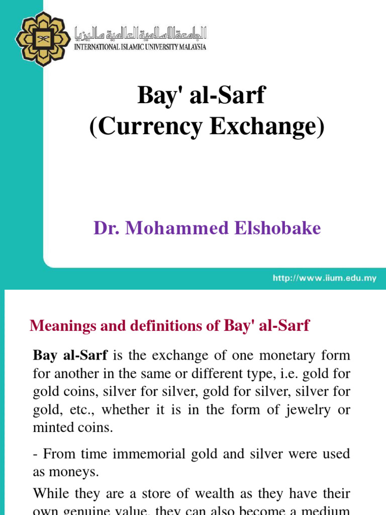 Bay As-Sarf (Currency Exchange) | PDF | Futures Contract | Currency