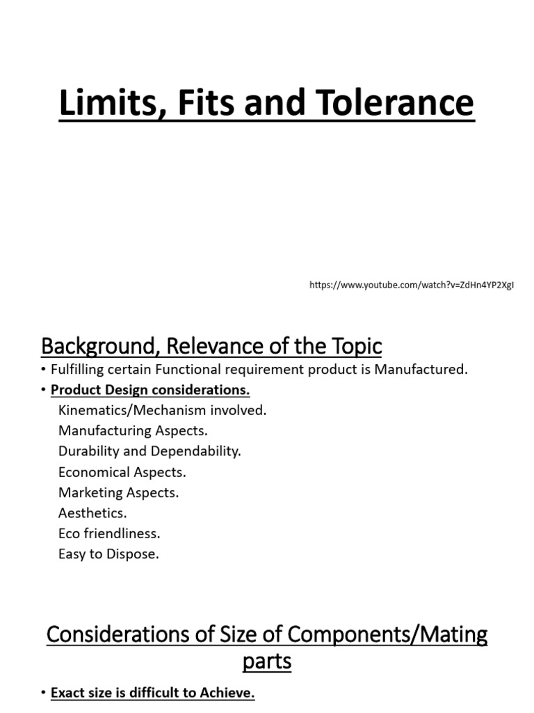 Understanding Limits, Fits, and Tolerances | PDF | Engineering ...