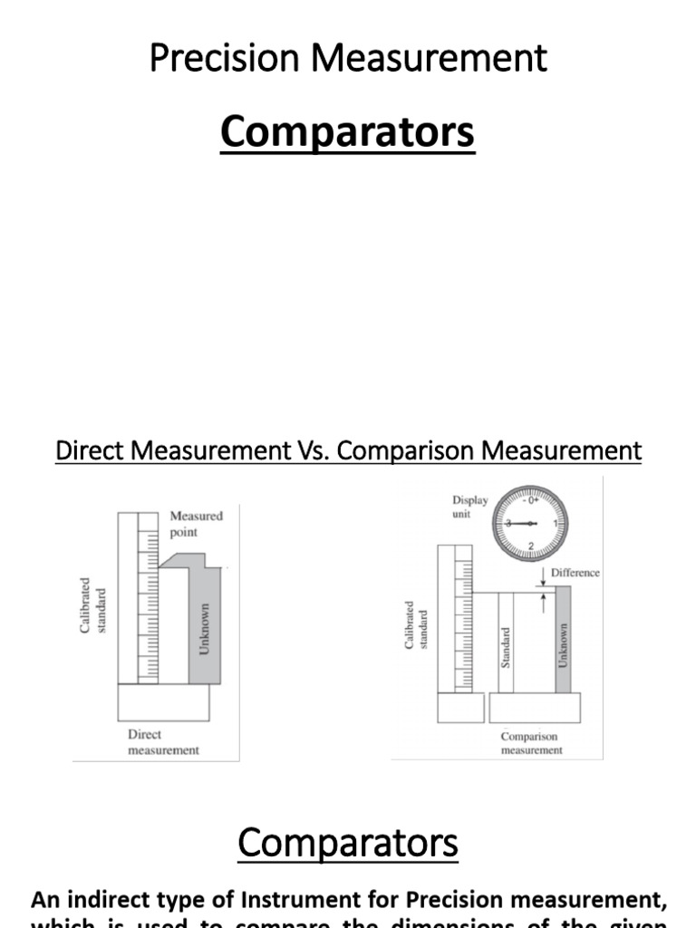 06 Comparators | PDF | Accuracy And Precision | Measurement