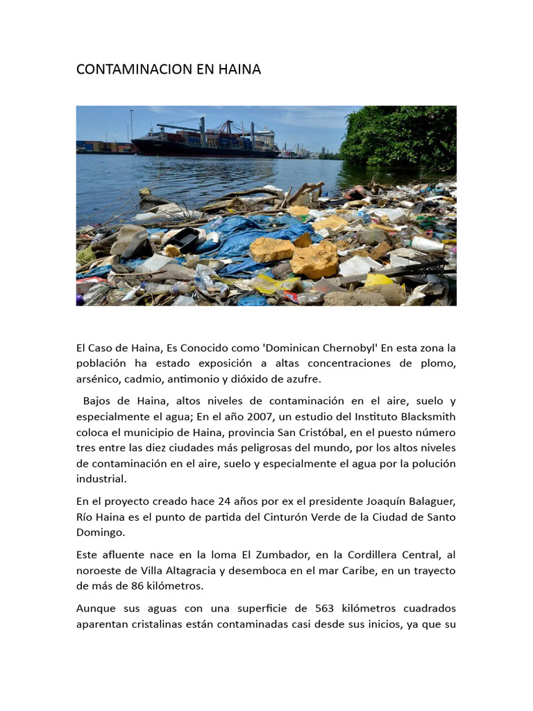 Practica La Contaminacion Ambiental de RD | PDF | Contaminación ...