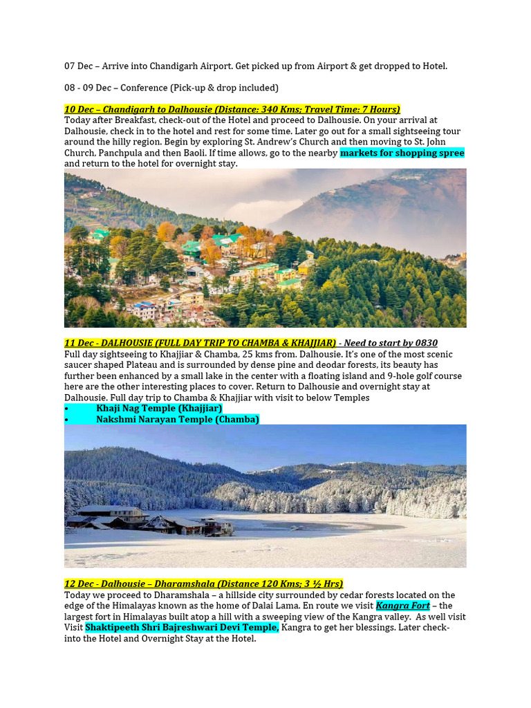 Dr.sasikanth x 5 Chandigarh Dharamshala Dalhousie - 10 Nights 11 Days ... Dr.sasikanth x 5 Chandigarh Dharamshala Dalhousie - 10 Nights 11 Days ...