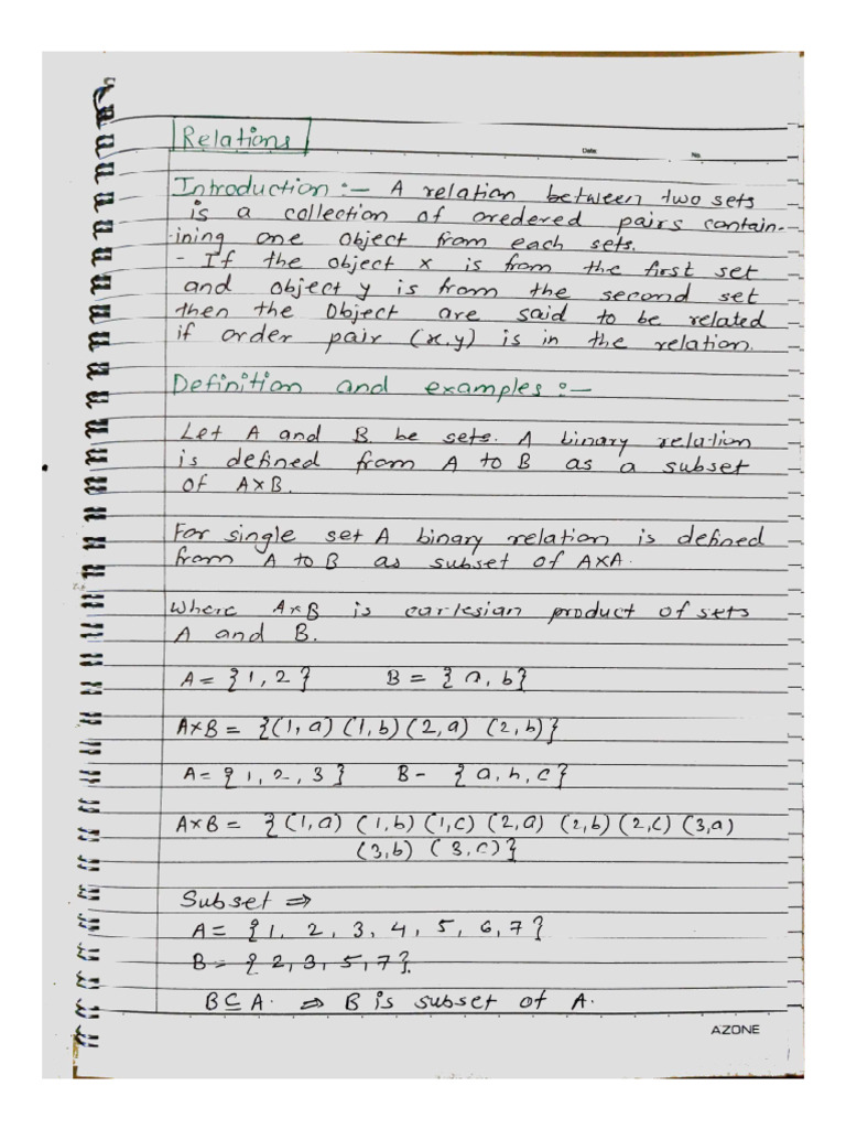 DM Notes (Relation) | PDF