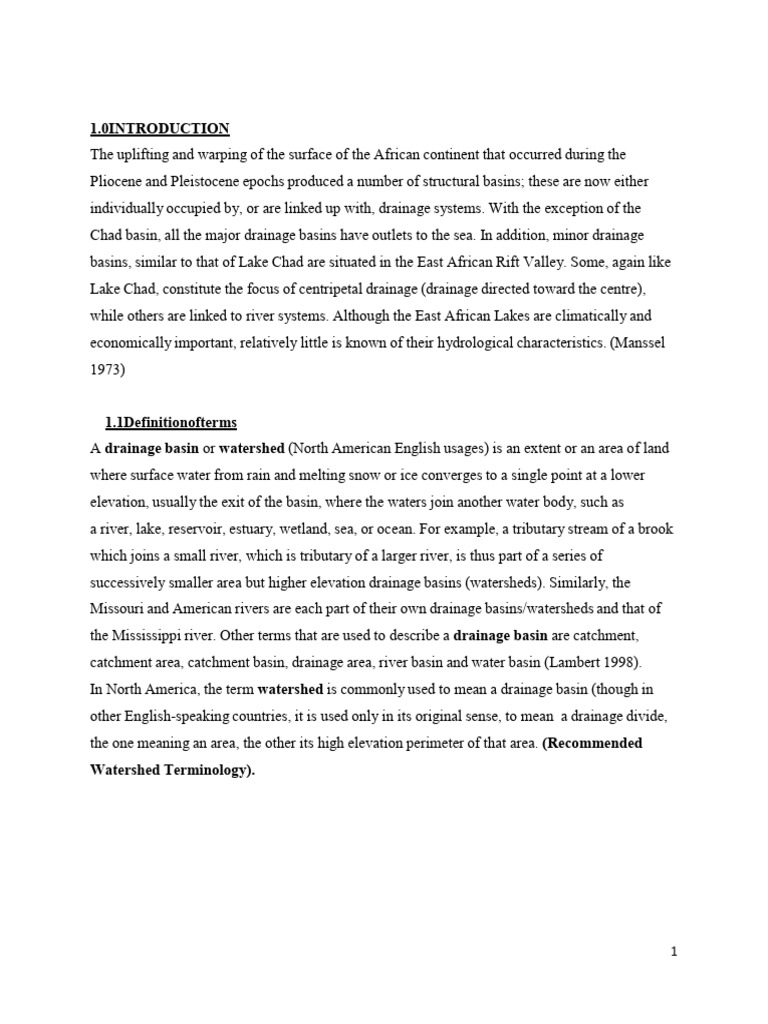 Drainage System in Africa | Download Free PDF | Nile | Drainage Basin