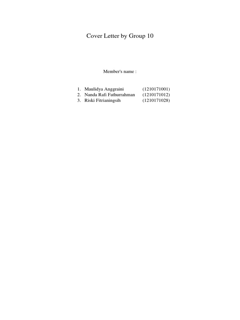 Cover Letter | PDF | Computing