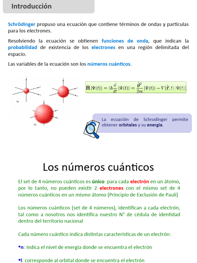 Numeros Cuanticos | PDF | Orbital atómico | Electrón