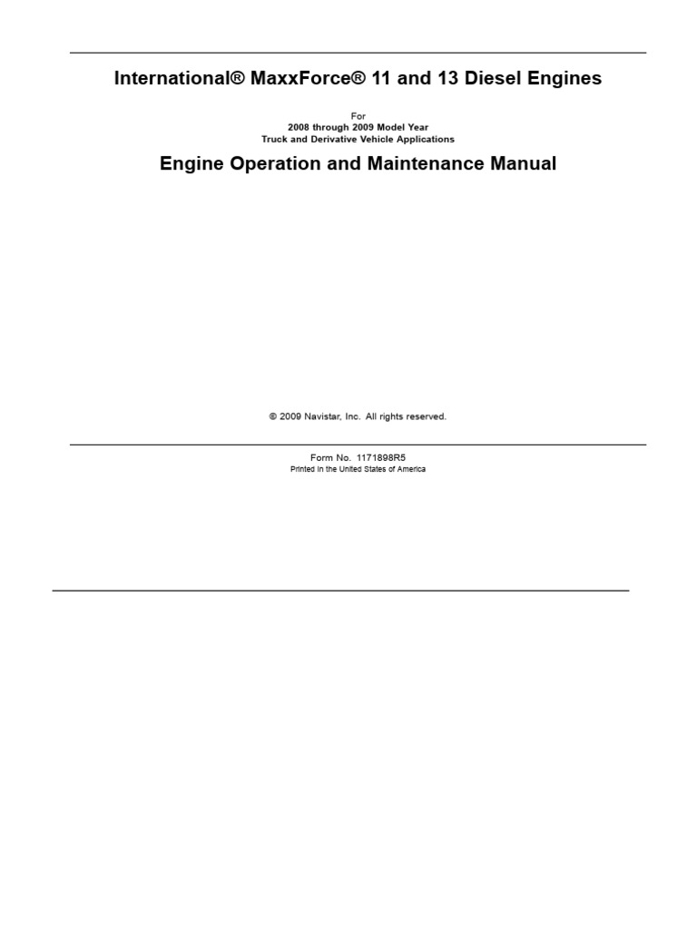 Maxxforce | PDF | Vehicles | Engines