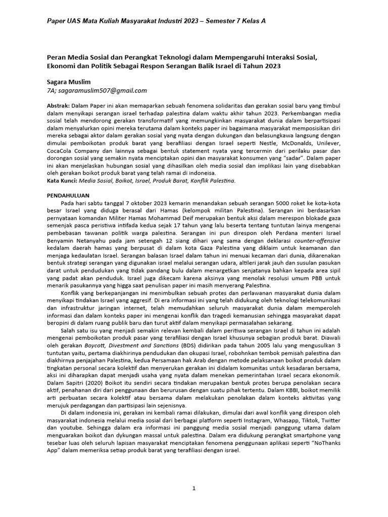 39 - Sagara Muslim - Tugas UAS | PDF