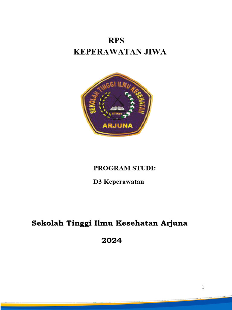 RPS KEP JIWA OBE Genap 2024 | PDF | Kesehatan Holistik | Sains & Matematika