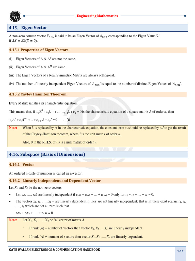 EigenVal | Download Free PDF | Eigenvalues And Eigenvectors | Vector Space