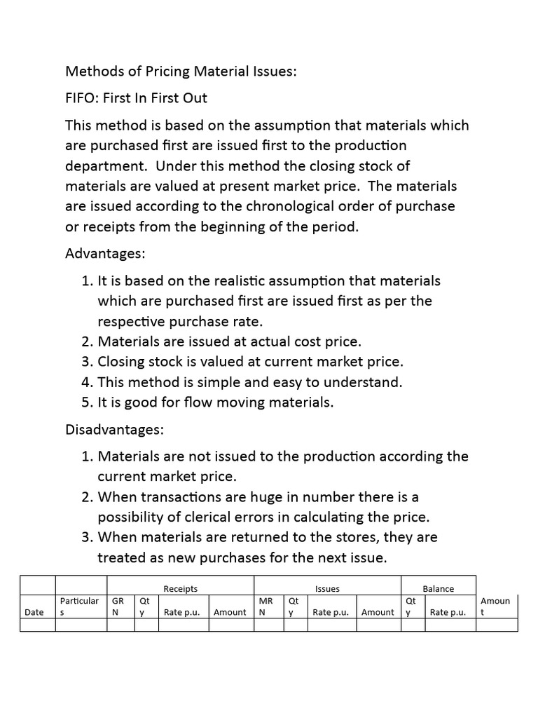 Inventory Valuation Worksheet | Download Free PDF | Prices | Market ...