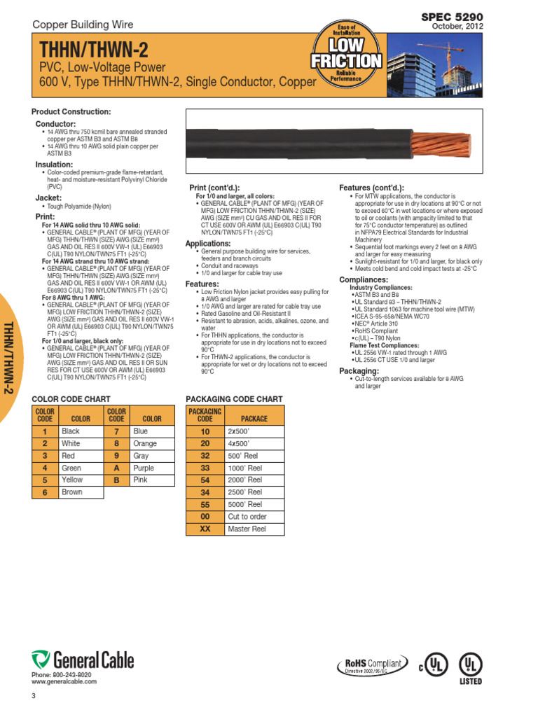 cable-thhn-thwn-2-en | PDF | Electrical Conductor | Materials