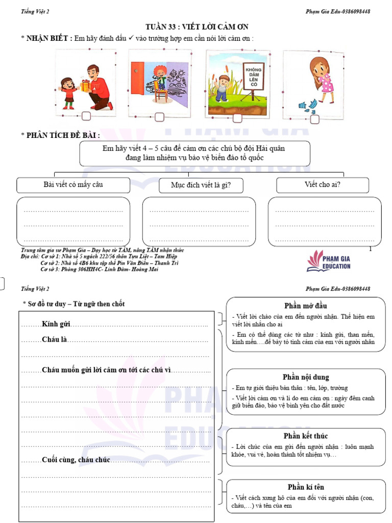 HƯỚNG DẪN TẬP LÀM VĂN 2 TUẦN 30, 31, 32 | PDF