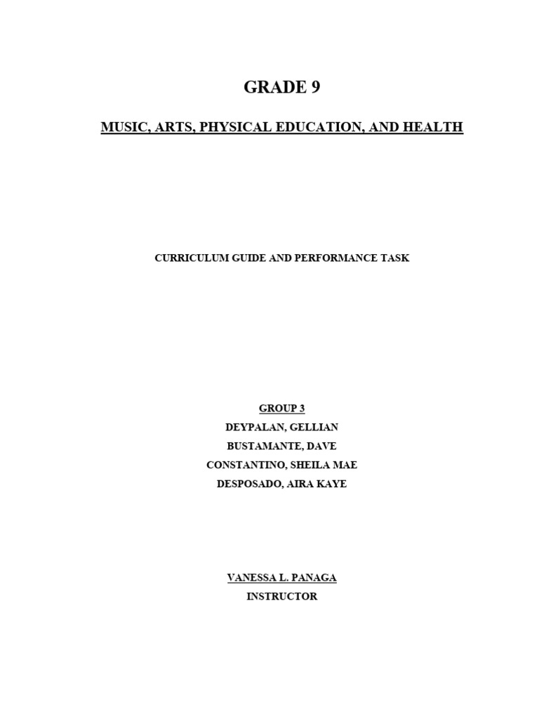 Grade 9 CG - Maam Panaga | PDF | Rubric (Academic) | Curriculum