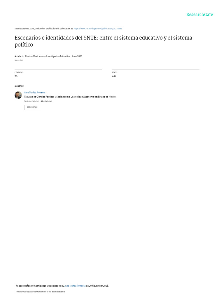 Escenarios_e_identidades_del_SNTE_entre_el_sistema | PDF | México | Derecho laboral