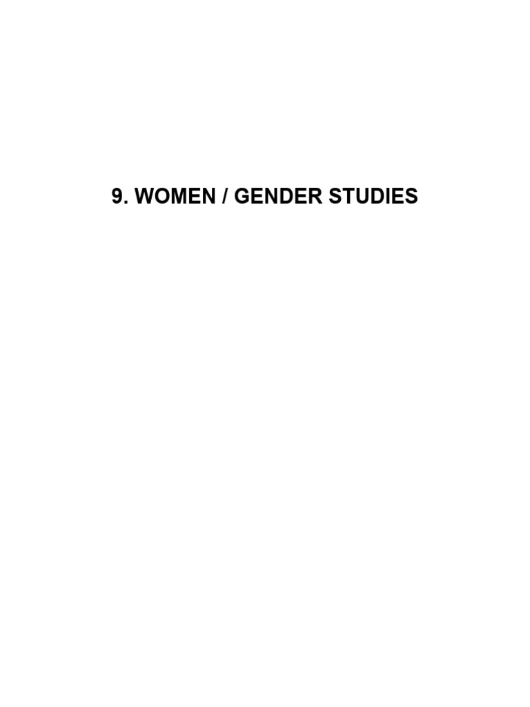 9. Women Gender Studies | PDF | Cheese | Camera