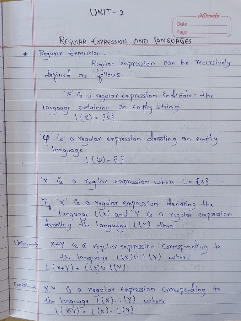 Automata Theory Unit 2 | PDF | Mathematical Notation | Notation